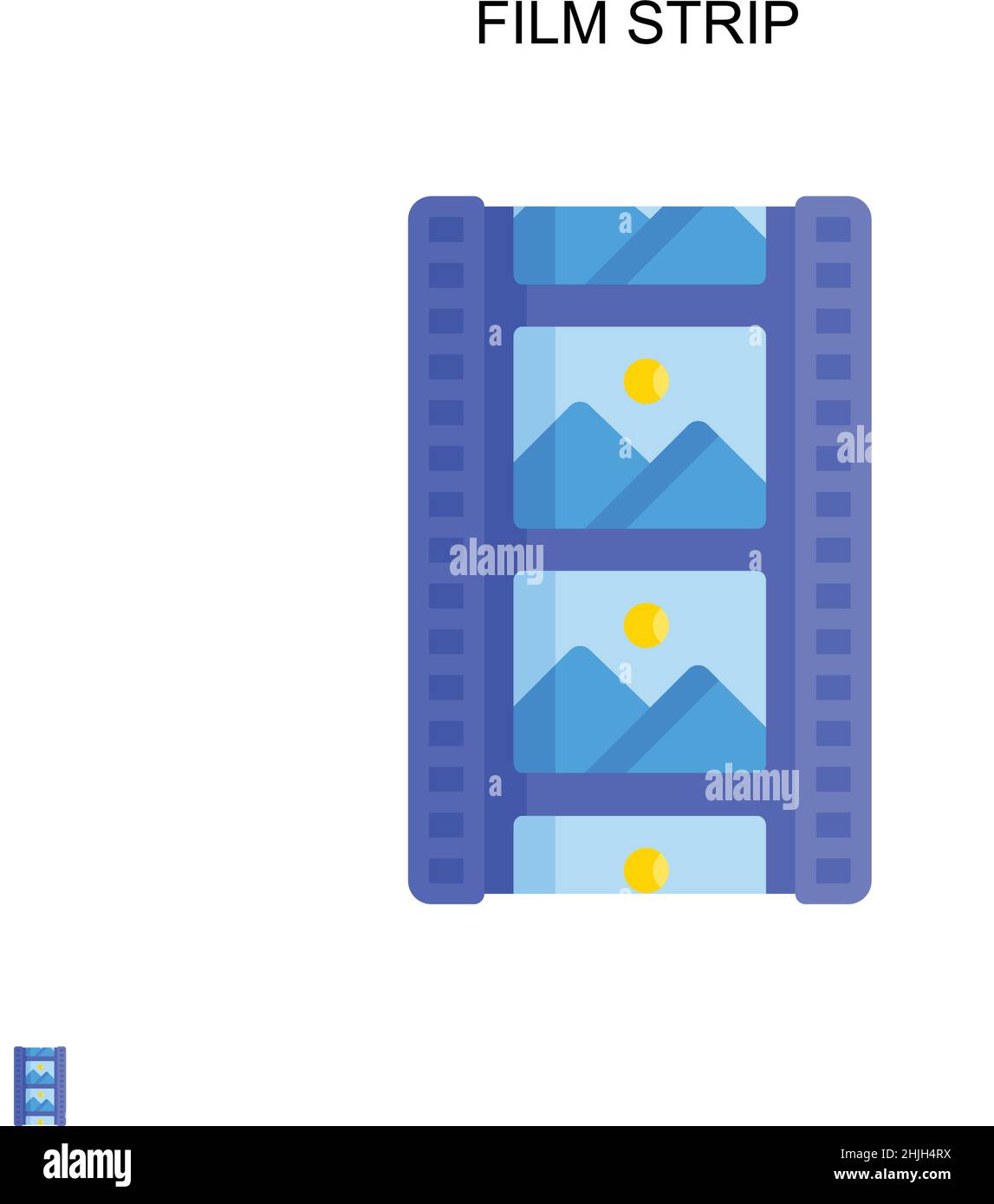 Film strip Simple vector icon. Illustration symbol design template for ...
