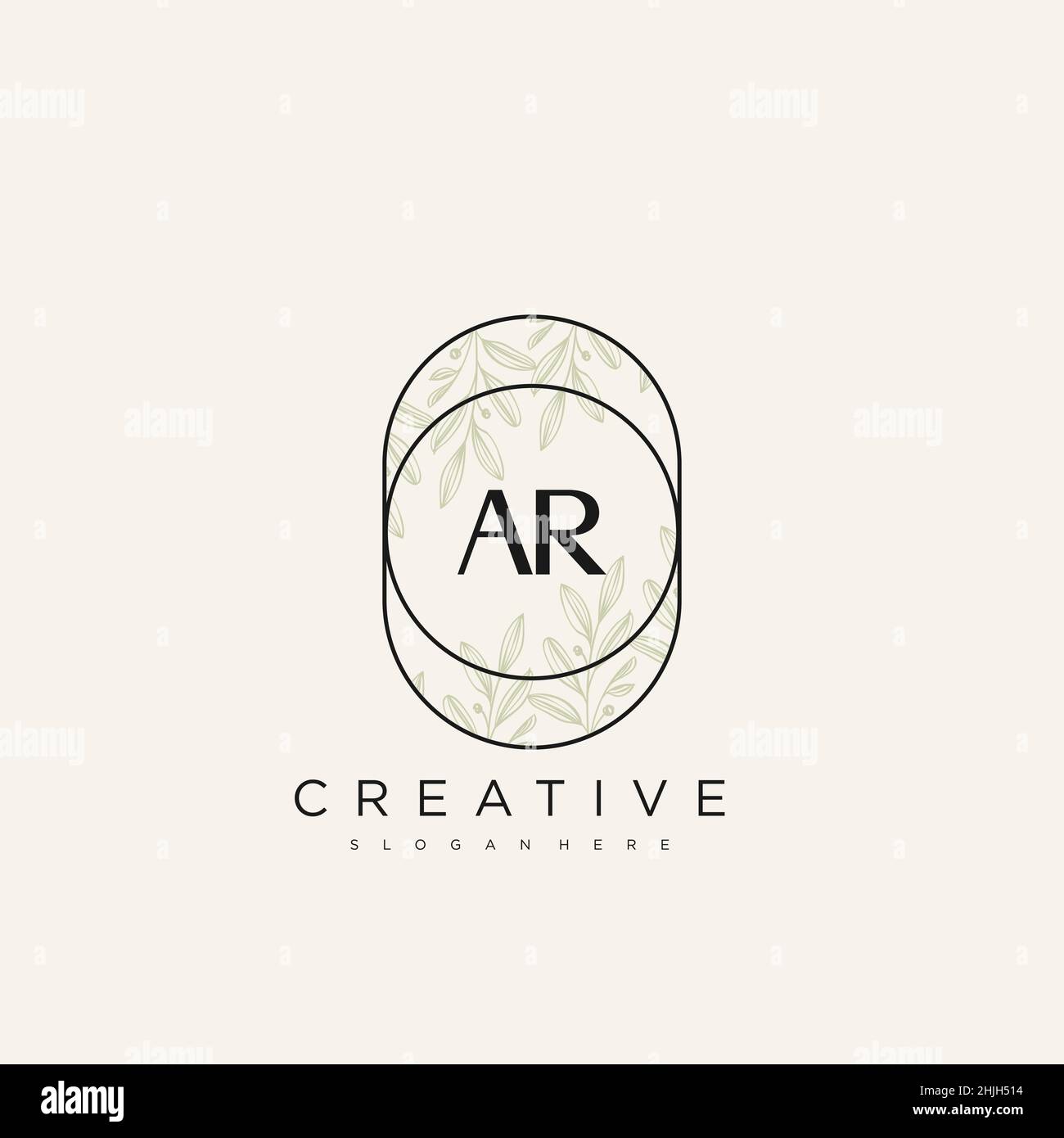 AR Initial Letter Flower Logo Template Vector premium vector Stock ...