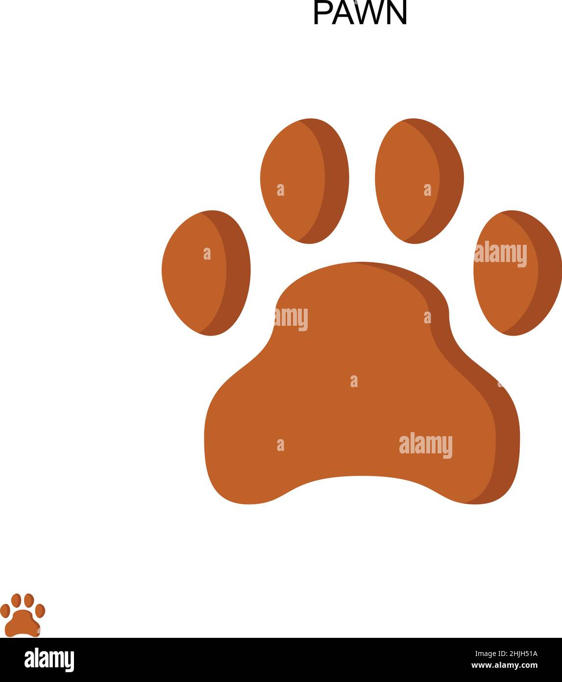 Pawn Simple vector icon. Illustration symbol design template for web ...