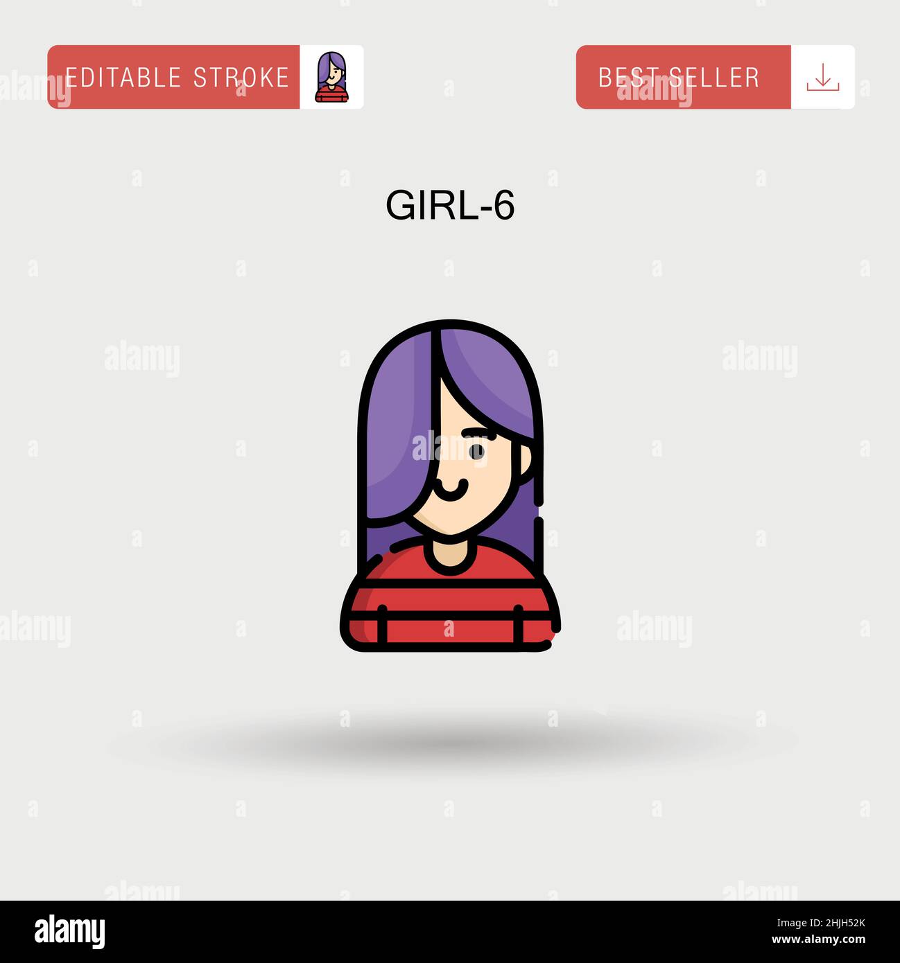 Child beautiful girl kid portrait Stock Vector Images - Alamy