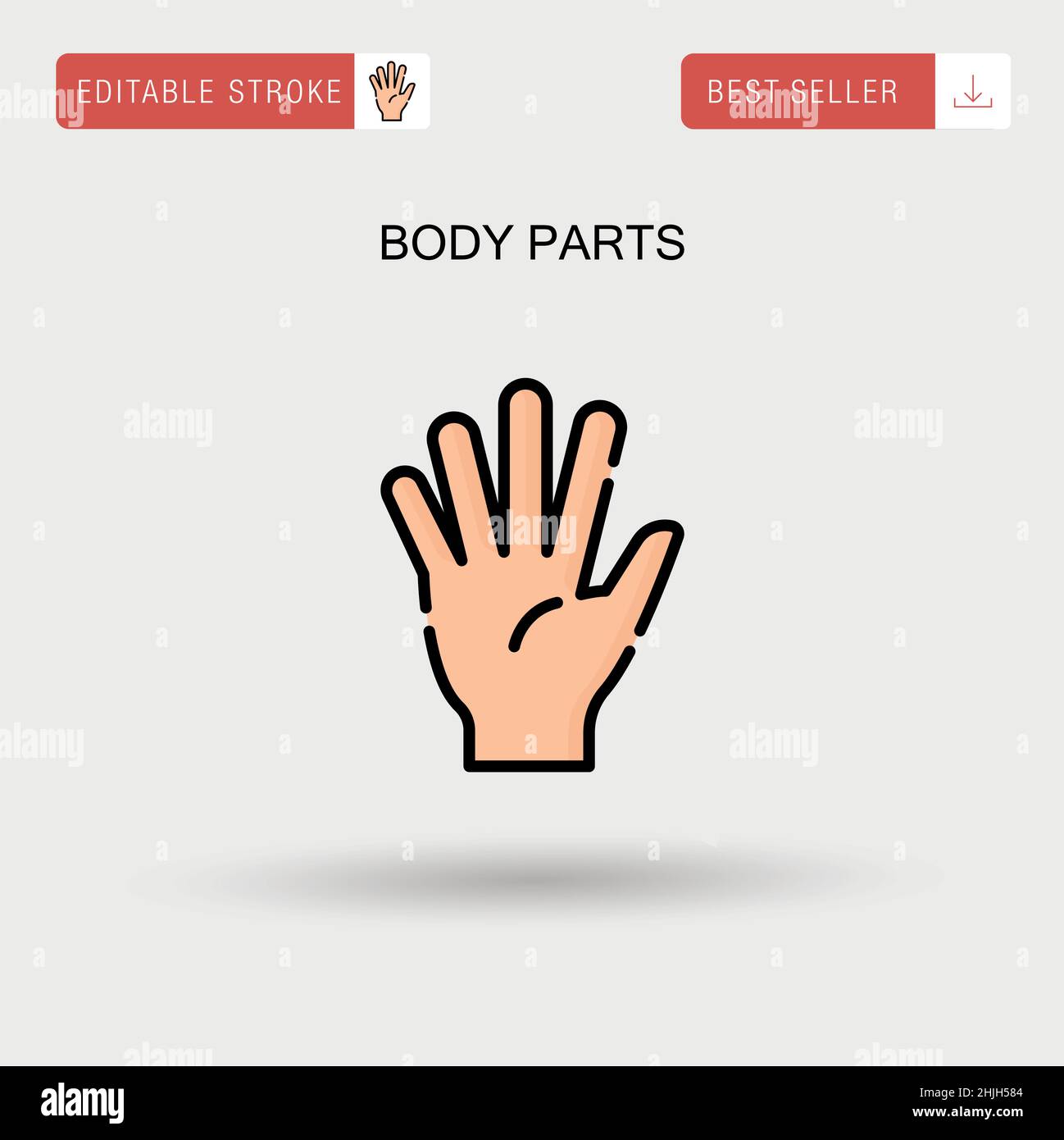 Body parts Simple vector icon Stock Vector Image & Art - Alamy
