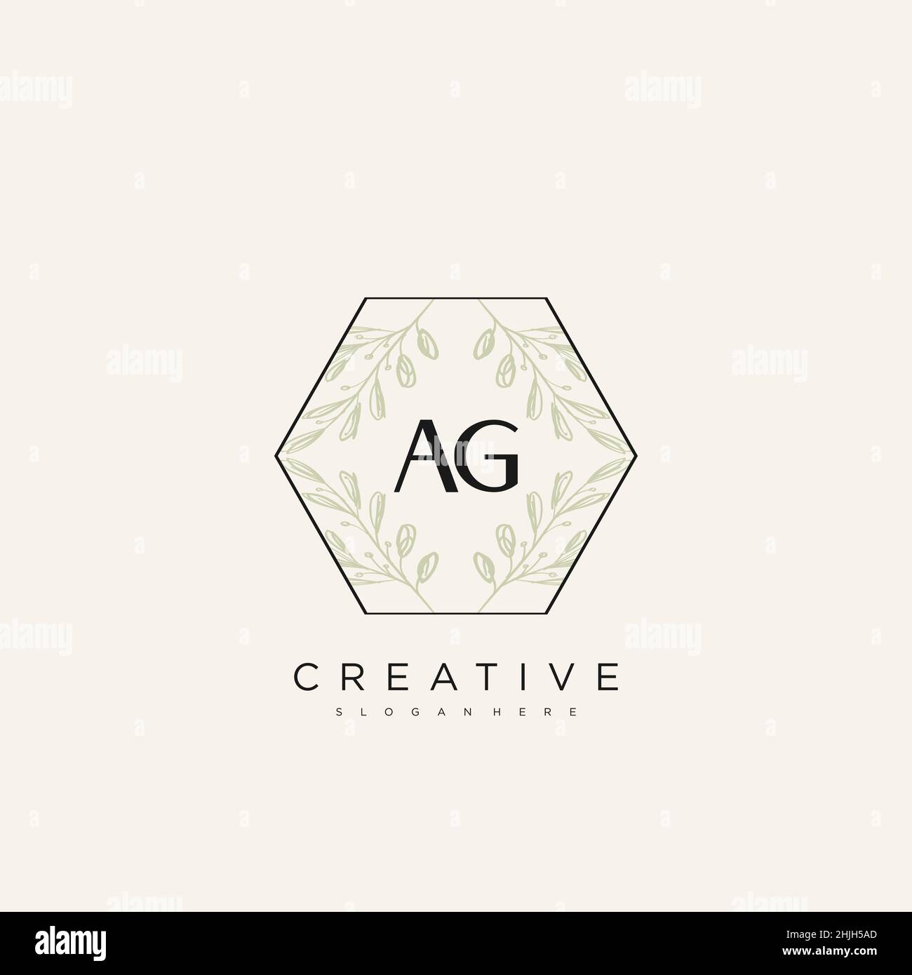 AG Initial Letter Flower Logo Template Vector premium vector Stock ...