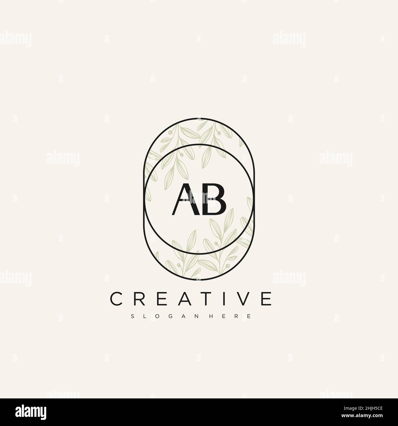 AB Initial Letter Flower Logo Template Vector premium vector Stock ...