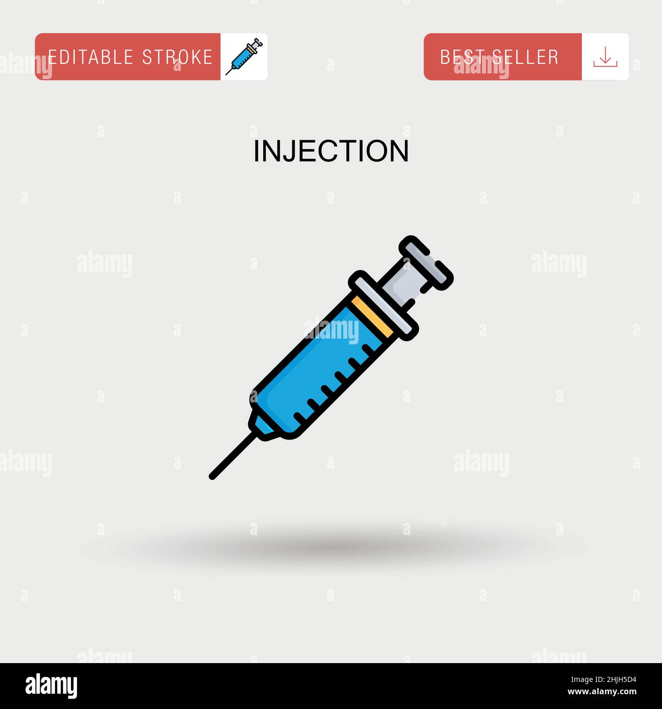 Injection Simple vector icon Stock Vector Image & Art - Alamy