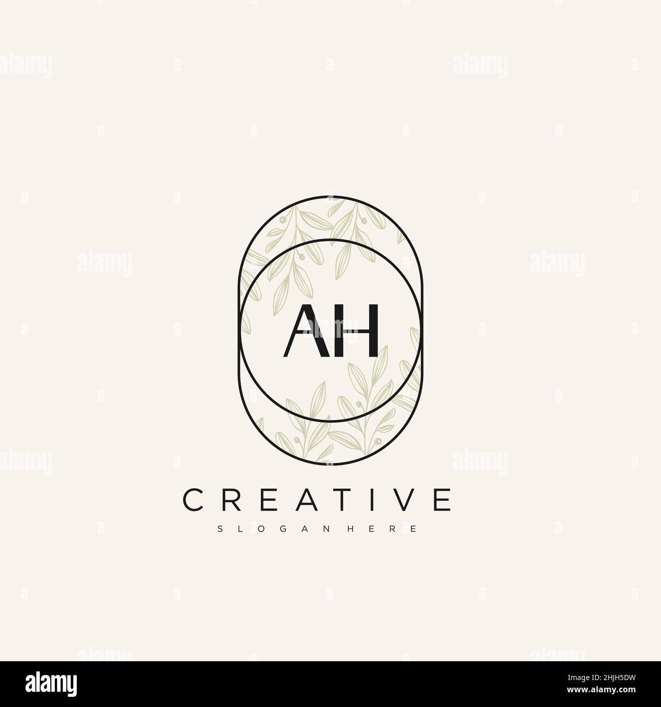 AH Initial Letter Flower Logo Template Vector premium vector Stock Vector Image & Art - Alamy