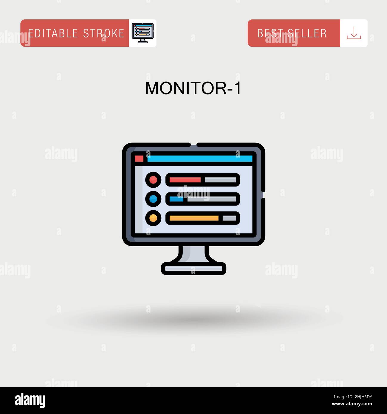 Monitor person Stock Vector Images - Alamy