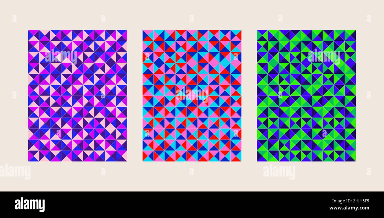 Triangular covers, set with geometric backgrounds Stock Vector Image ...