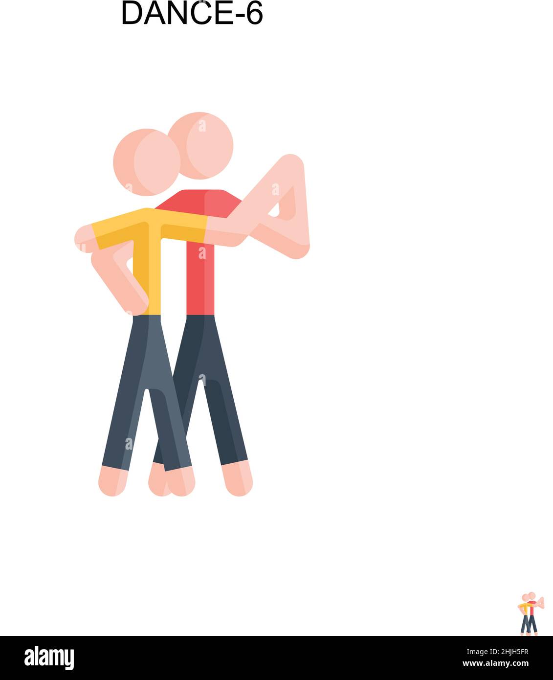 Dance-6 Simple vector icon. Illustration symbol design template for web ...