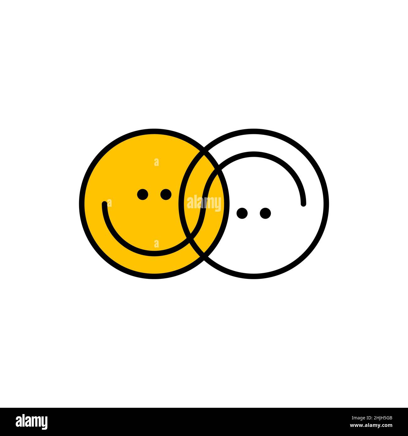Two happy smiling round faces Stock Vector Image & Art - Alamy