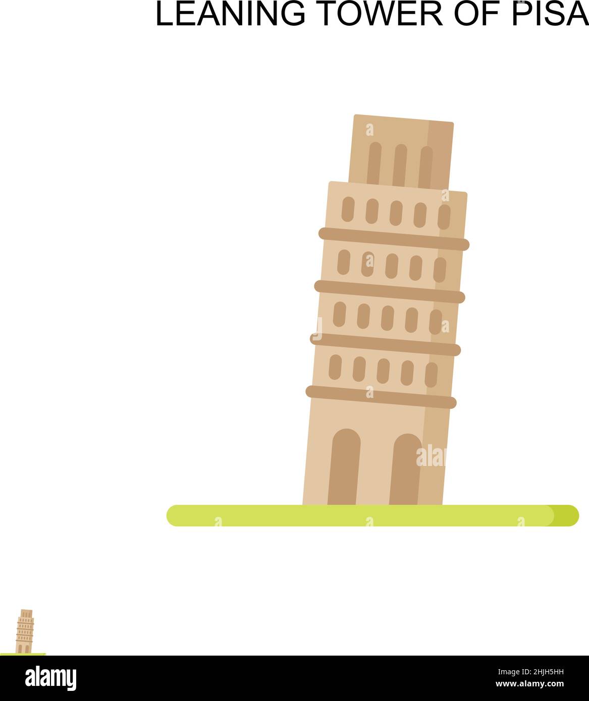 Leaning tower of pisa Simple vector icon. Illustration symbol design ...