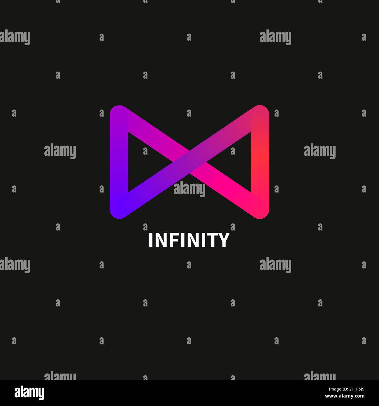 Infinity business icon. Eternity sign, purple blend logo. Future ...