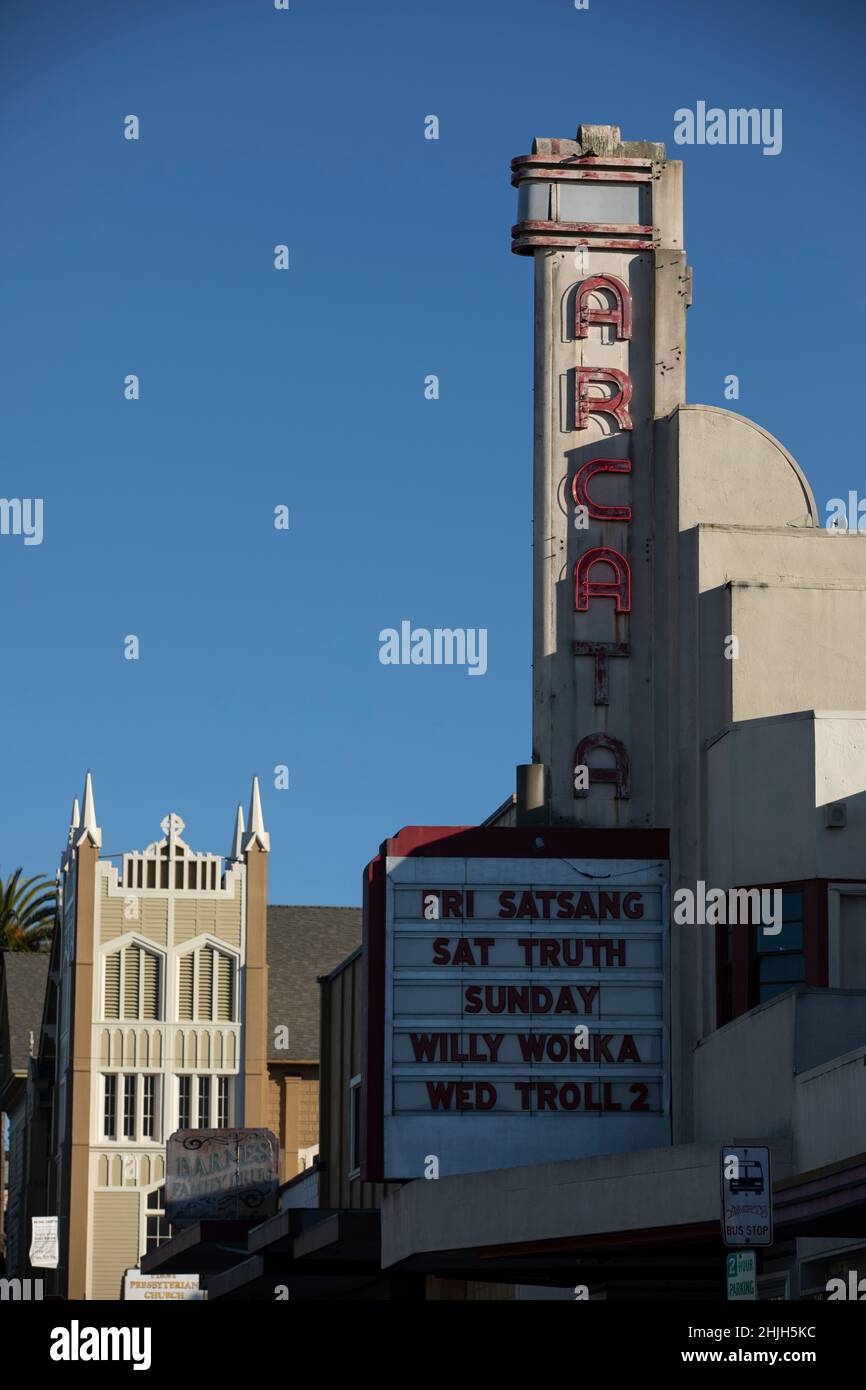 Arcata, California, USA - November 22, 2021: Morning light illuminates ...