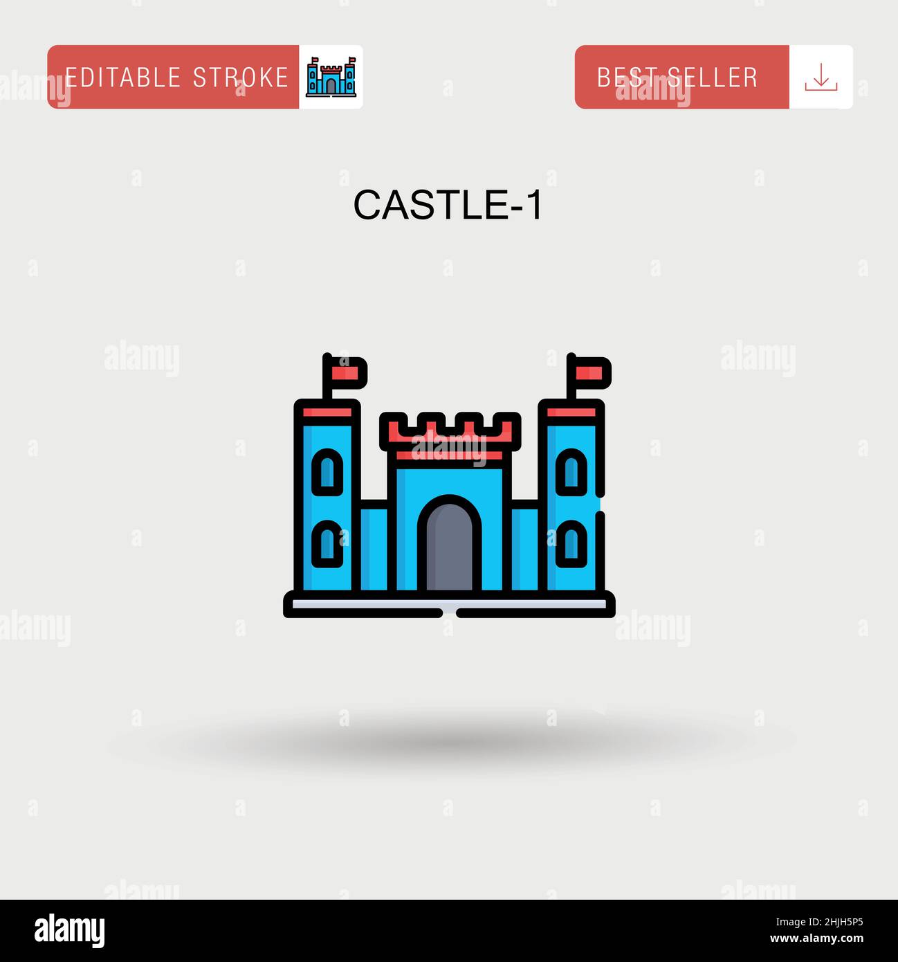 Castle-1 Simple vector icon Stock Vector Image & Art - Alamy