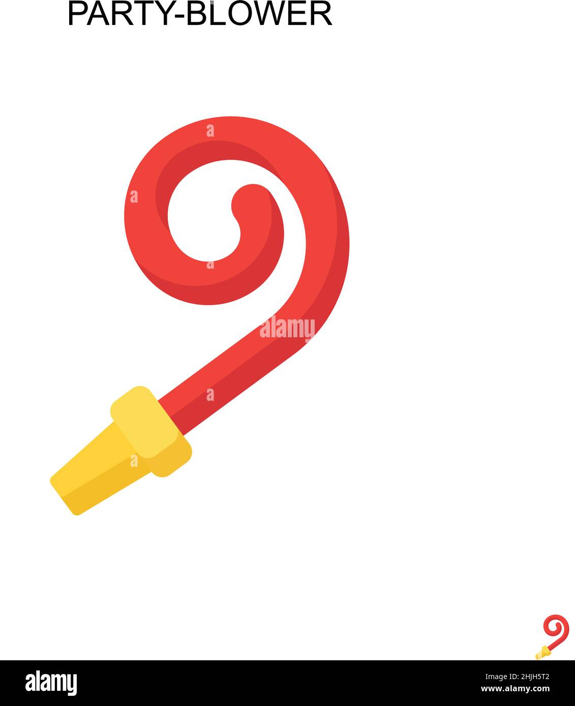 Party-blower Simple vector icon. Illustration symbol design template ...