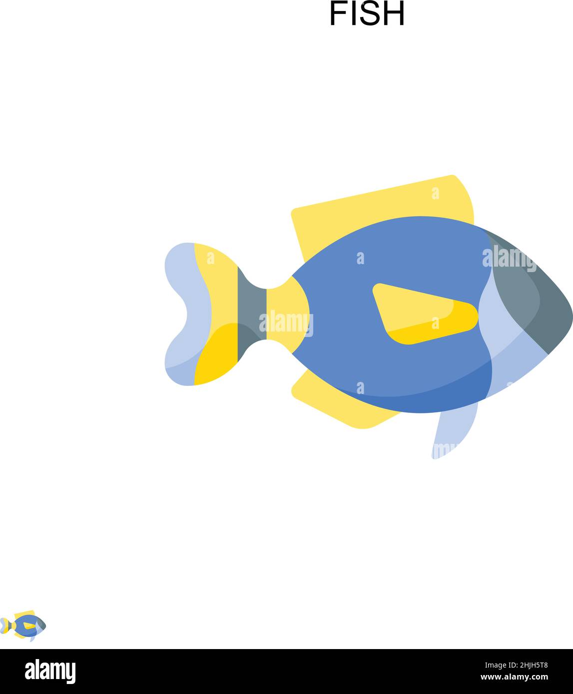 Fish Simple vector icon. Illustration symbol design template for web ...