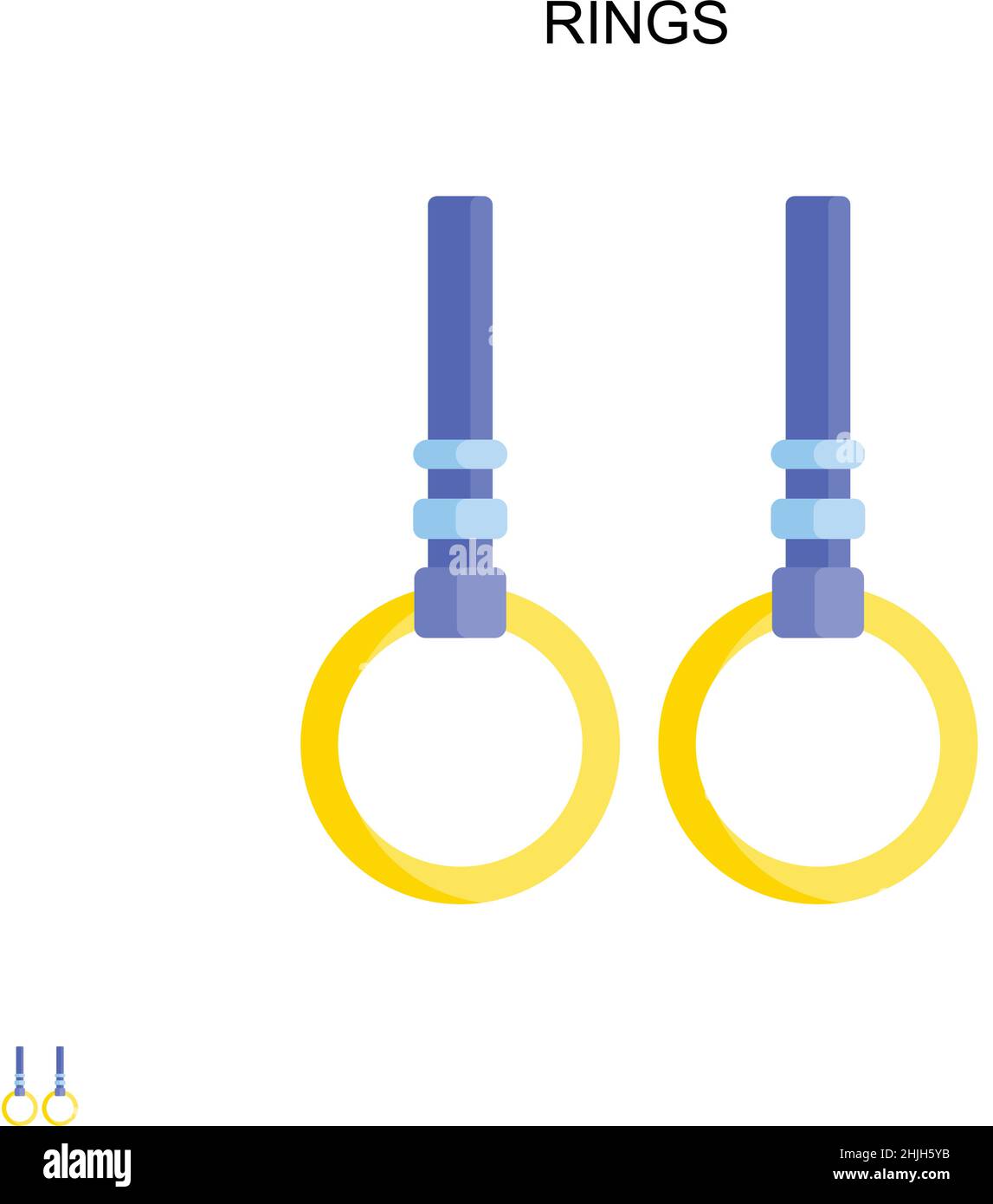 Rings Simple vector icon. Illustration symbol design template for web ...