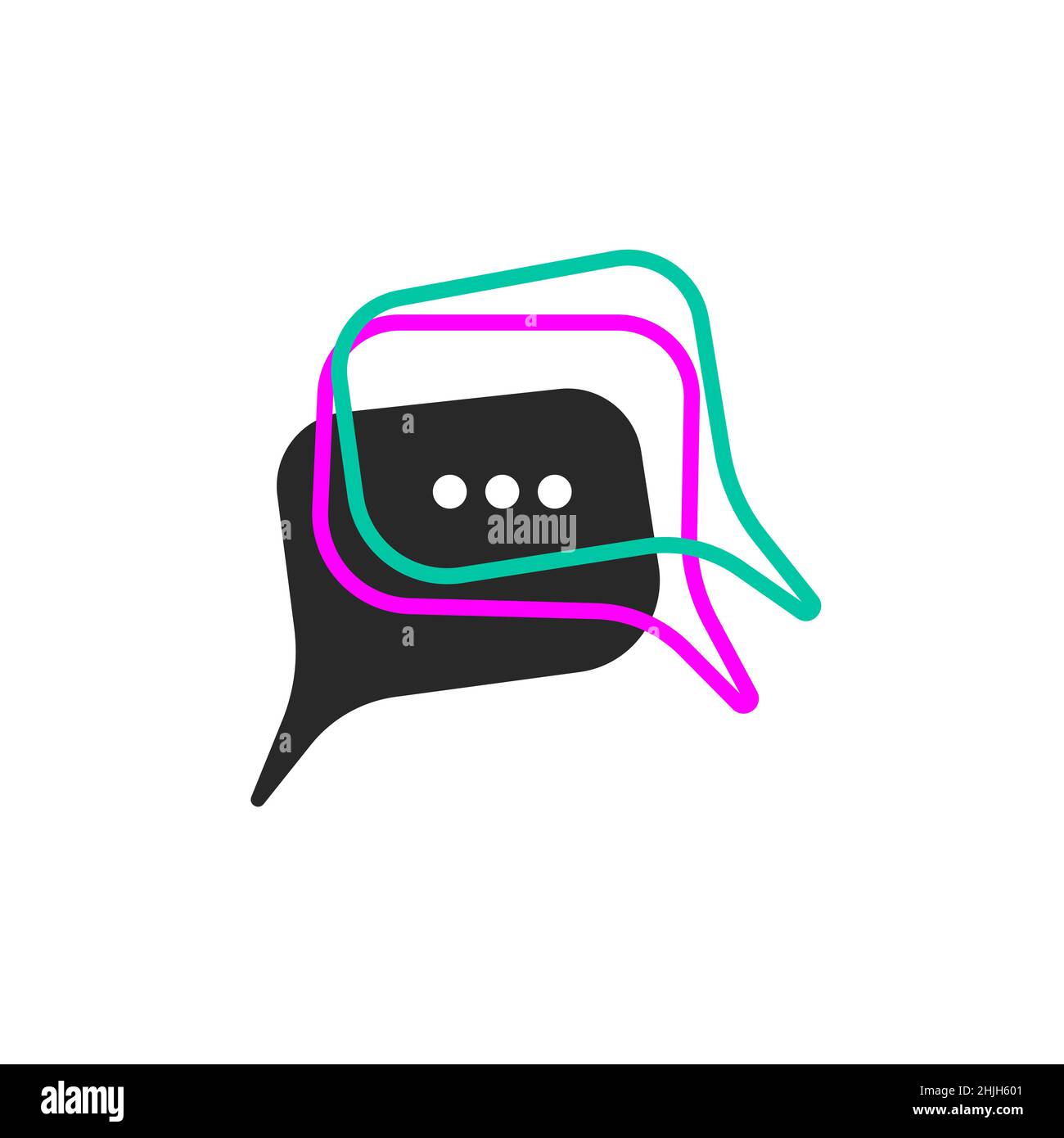 Communication icon, two bubbles of information Stock Vector Image & Art ...