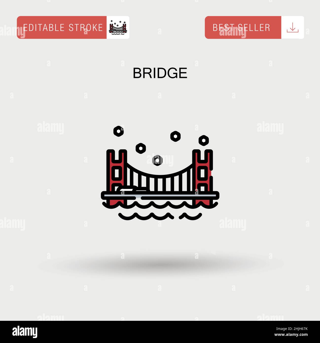 Bridge Simple vector icon Stock Vector Image & Art - Alamy