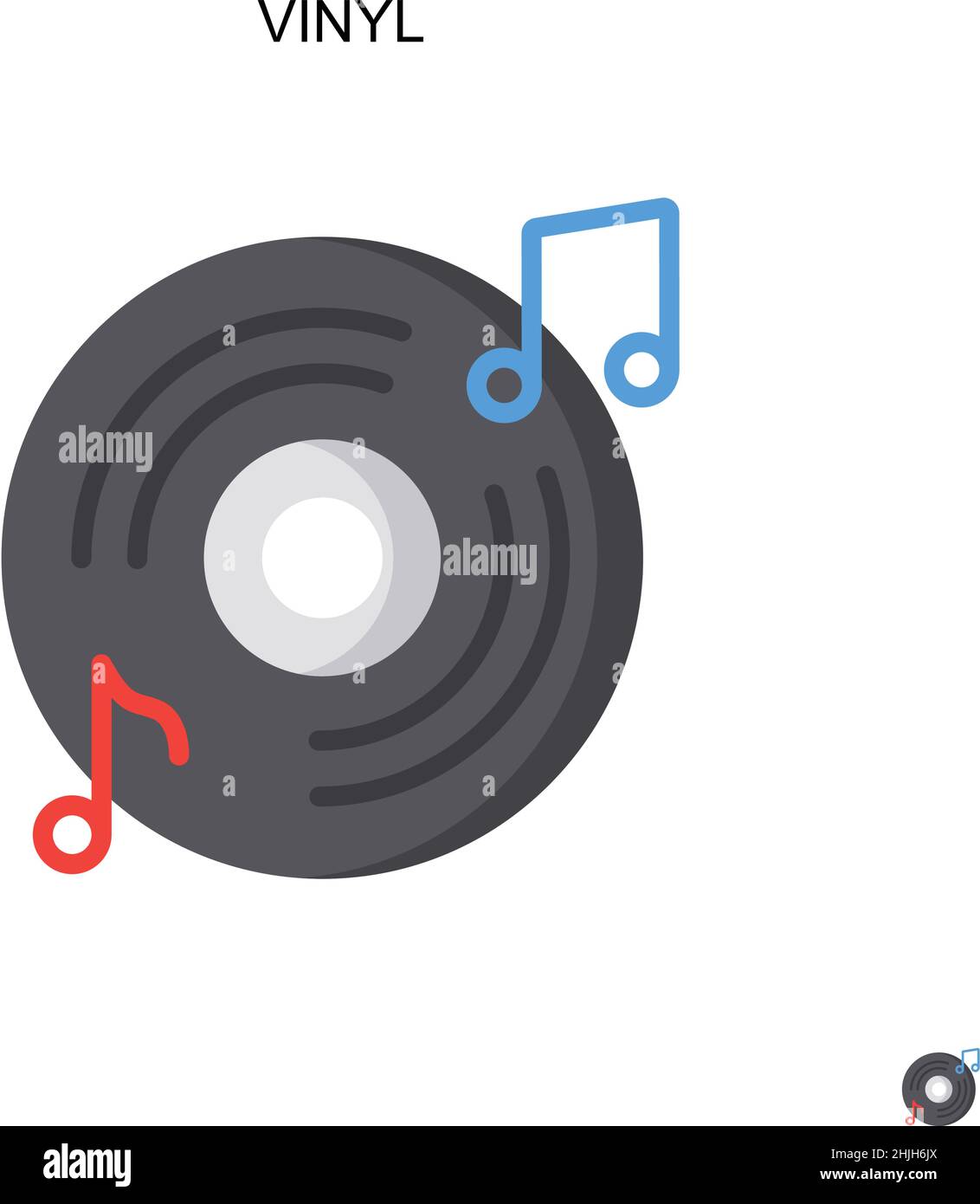 Vinyl Simple vector icon. Illustration symbol design template for web ...