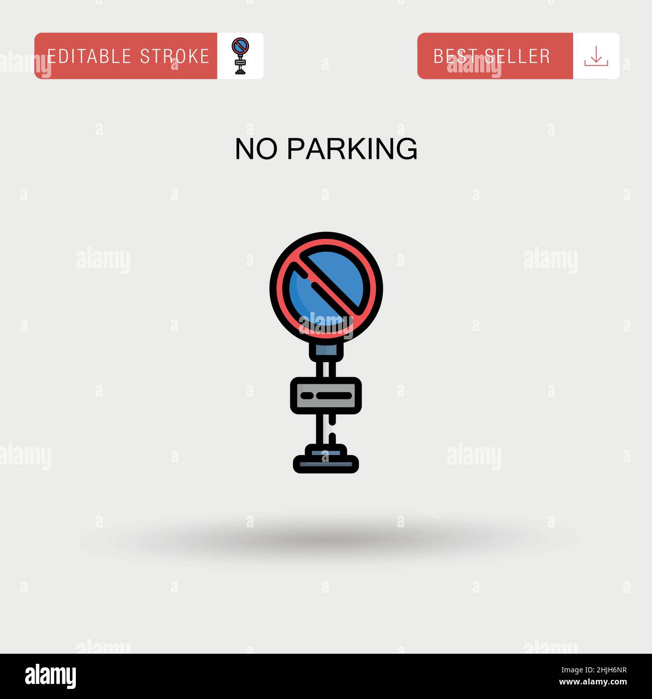 Restricted parking zone no parking sign Stock Vector Images - Alamy