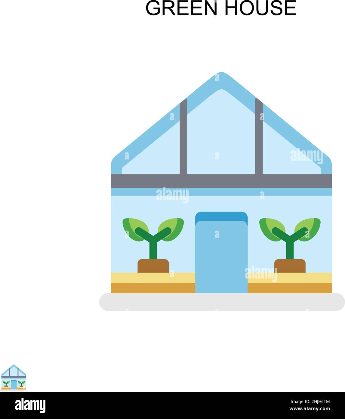 Green house icon hi-res stock photography and images - Alamy