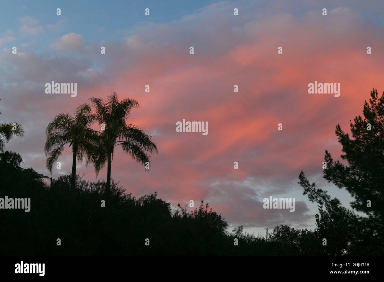 January 29, 2022: The sunset in San Diego, California on Saturday ...