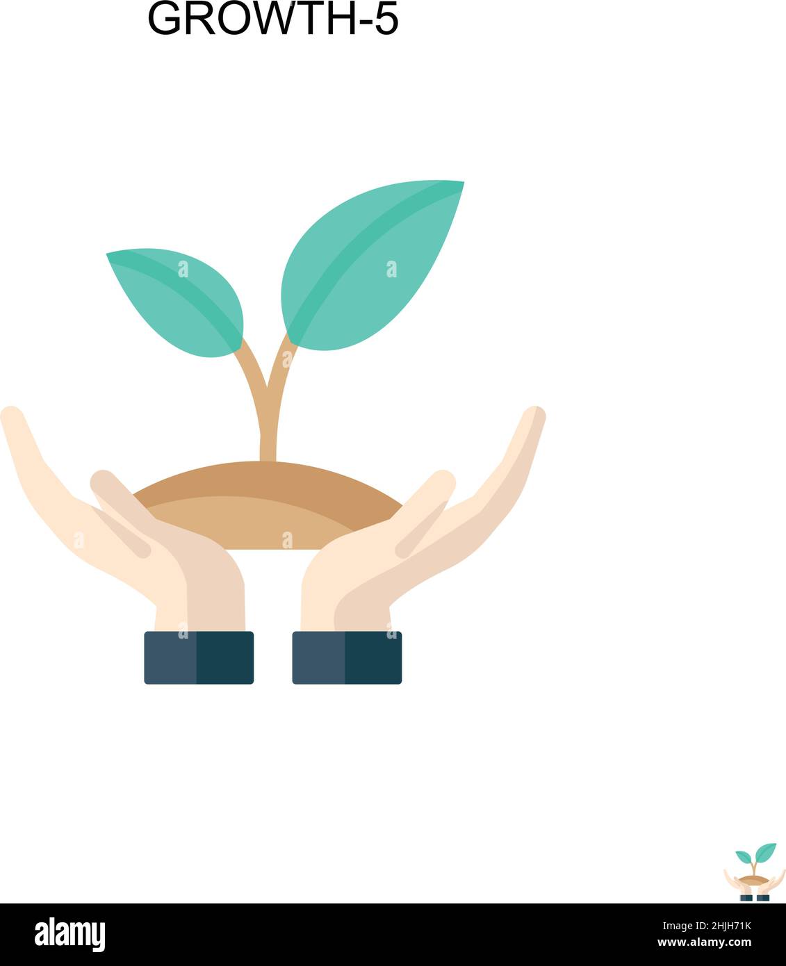 Growth-5 Simple vector icon. Illustration symbol design template for ...