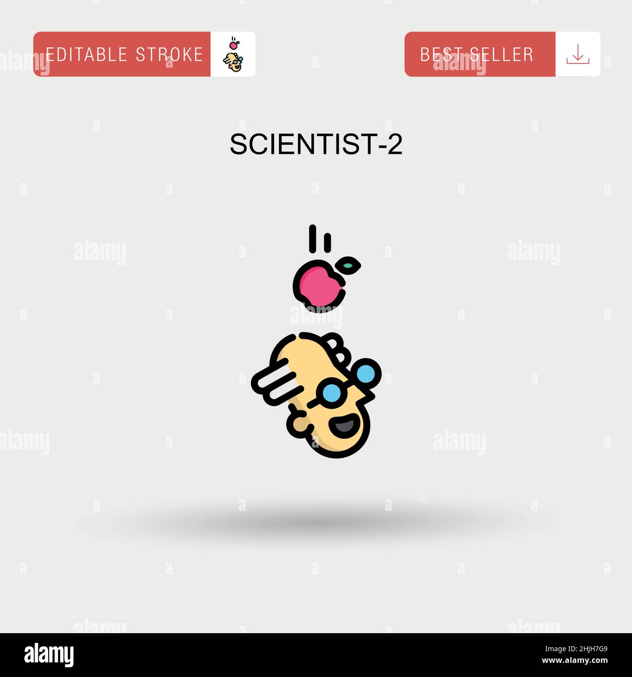 Scientist-2 Simple vector icon Stock Vector Image & Art - Alamy