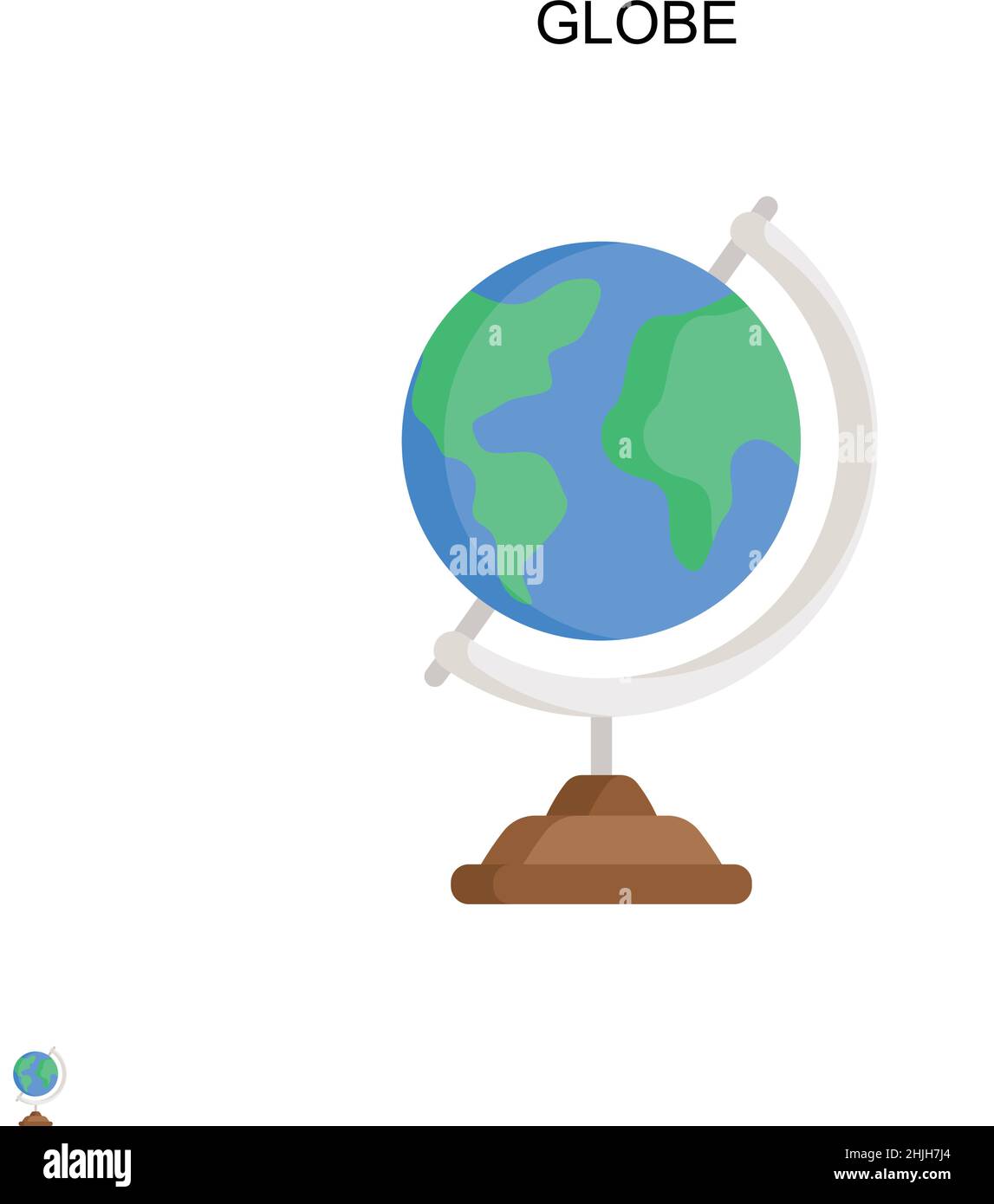 Globe Simple vector icon. Illustration symbol design template for web ...