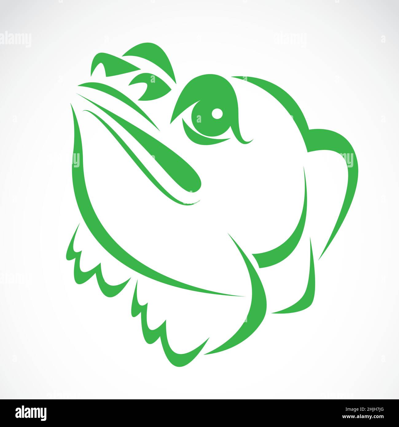 Vector of a frog on a white background. Easy editable layered vector ...
