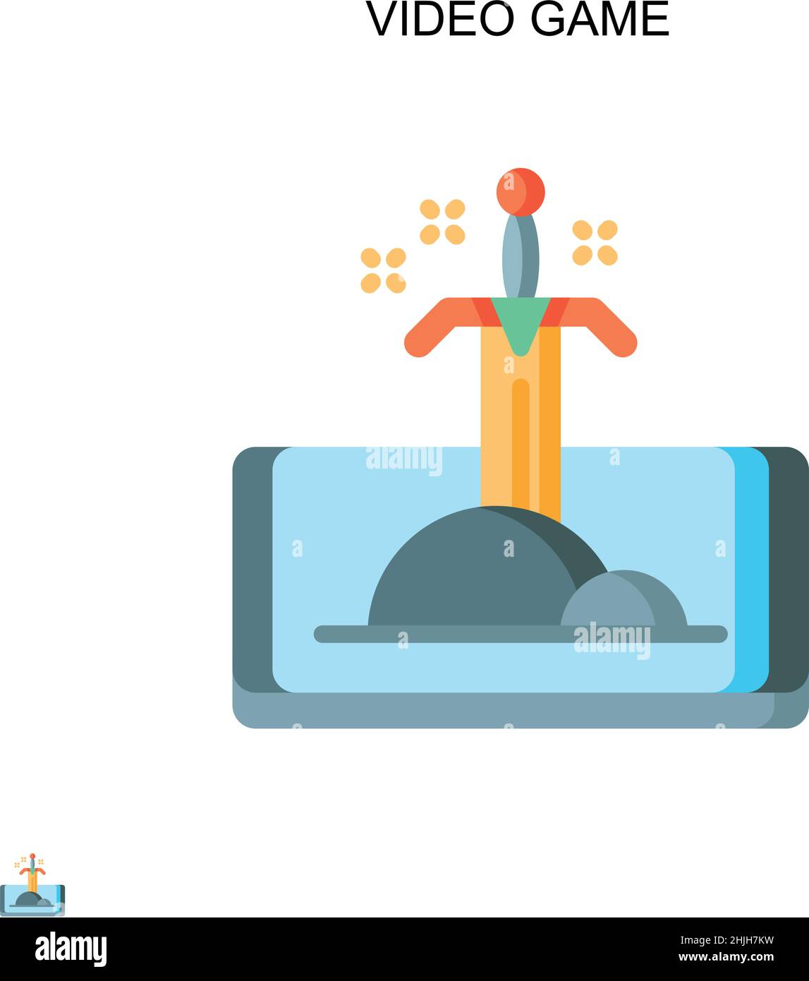 Video game Simple vector icon. Illustration symbol design template for ...