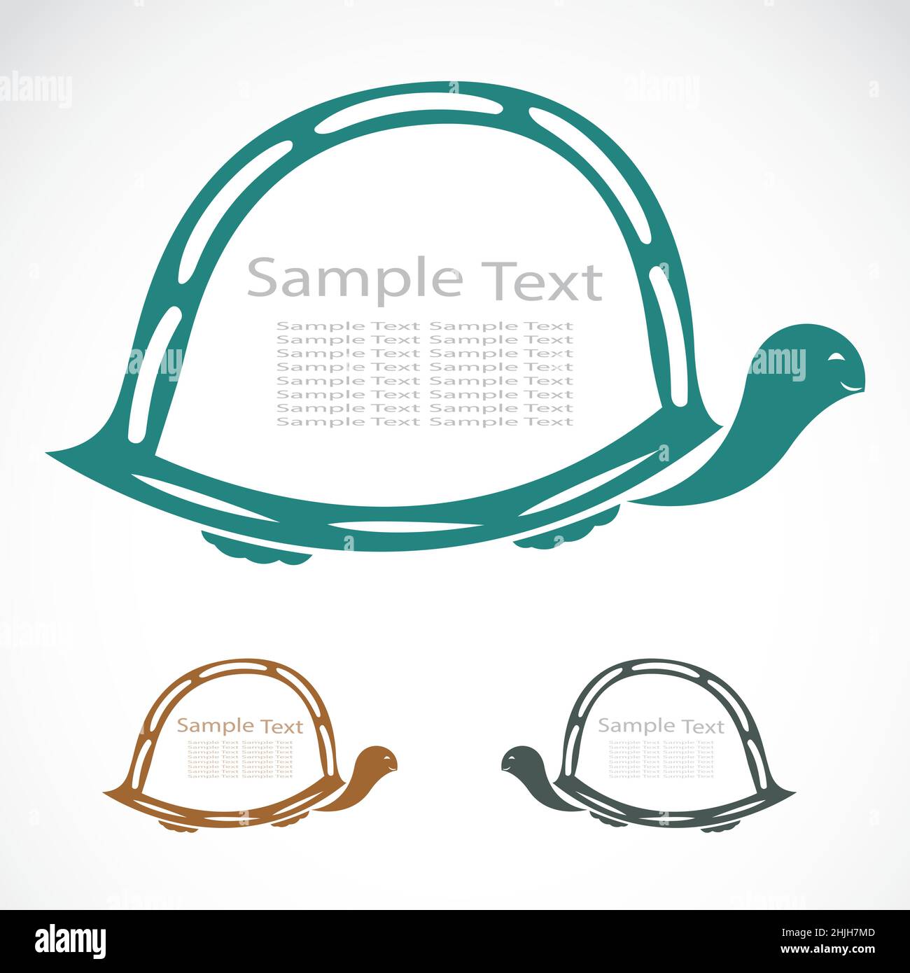 The design of the turtle on white background. Easy editable layered ...