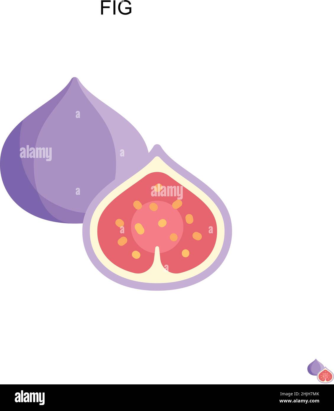 Fig Simple vector icon. Illustration symbol design template for web ...