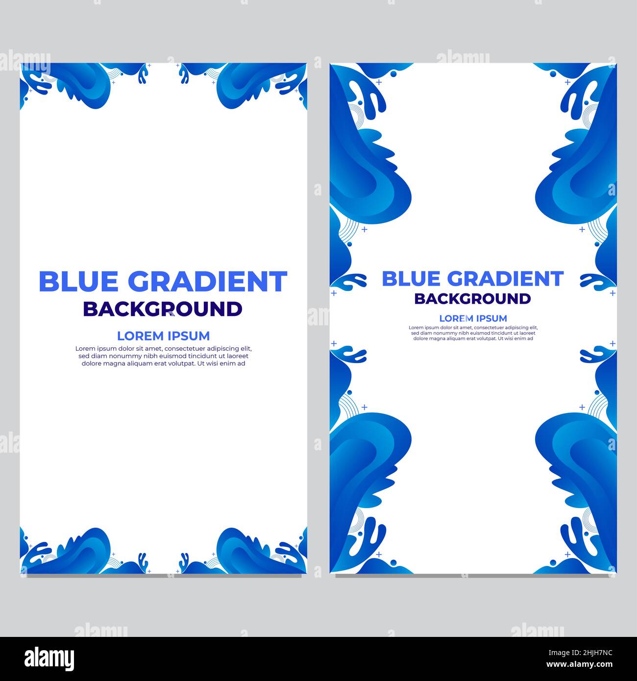 abstract blue gradient social media stories template collection design ...