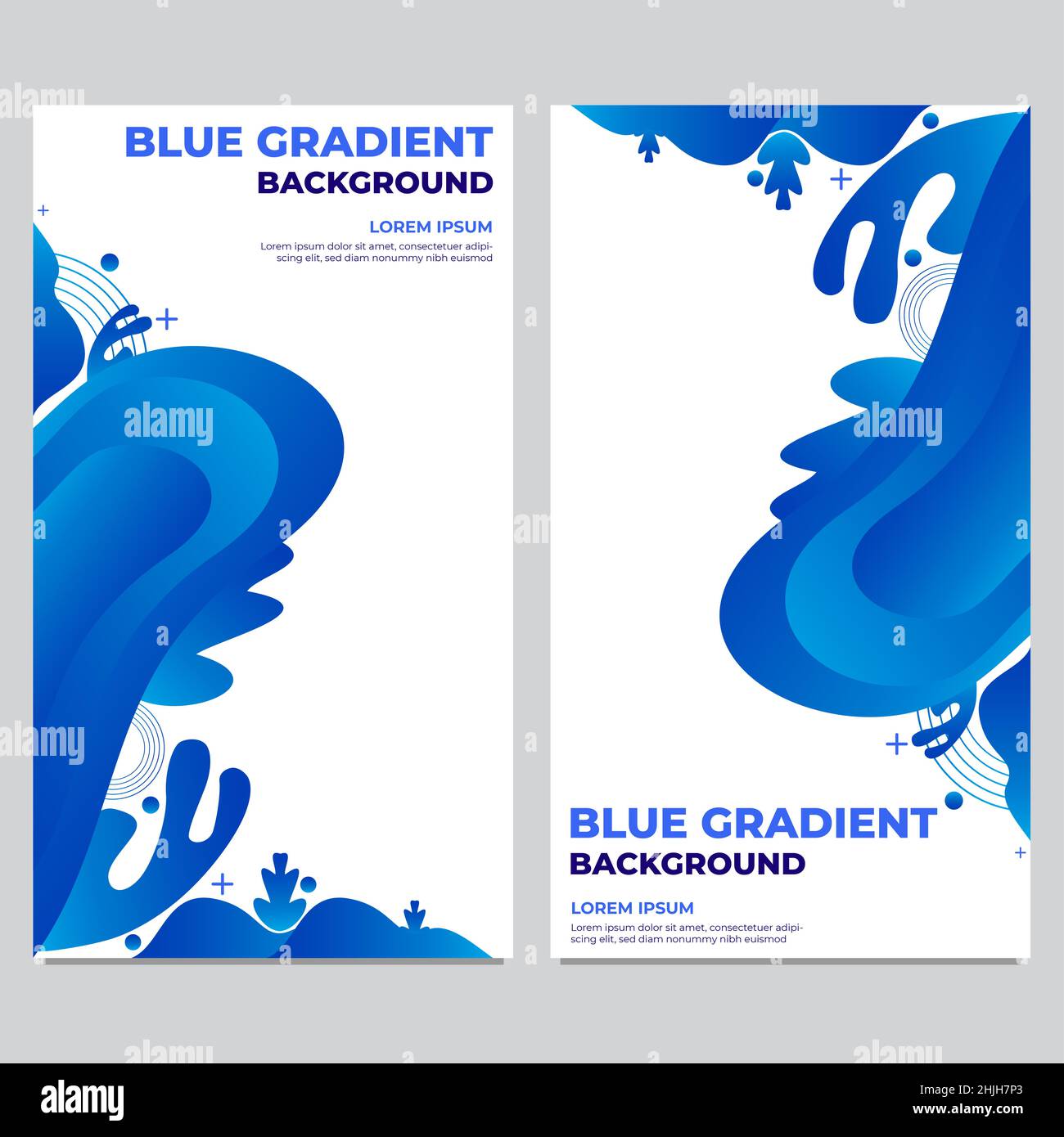 abstract blue gradient social media stories template collection design ...