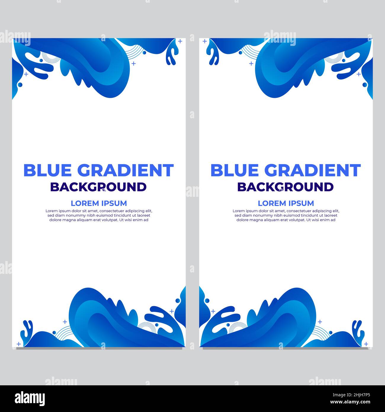 abstract blue gradient social media stories template collection design ...