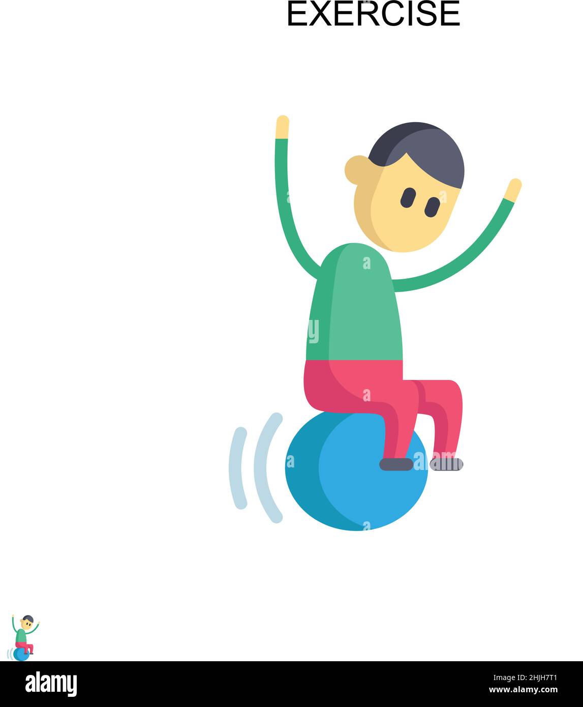 Exercise Simple vector icon. Illustration symbol design template for ...