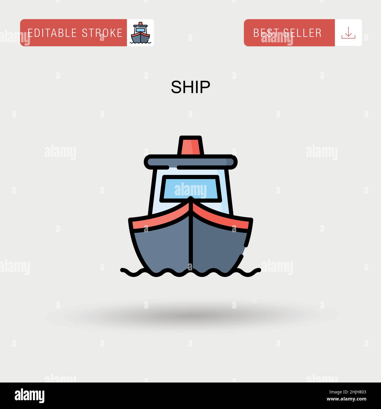 Ship Simple vector icon Stock Vector Image & Art - Alamy