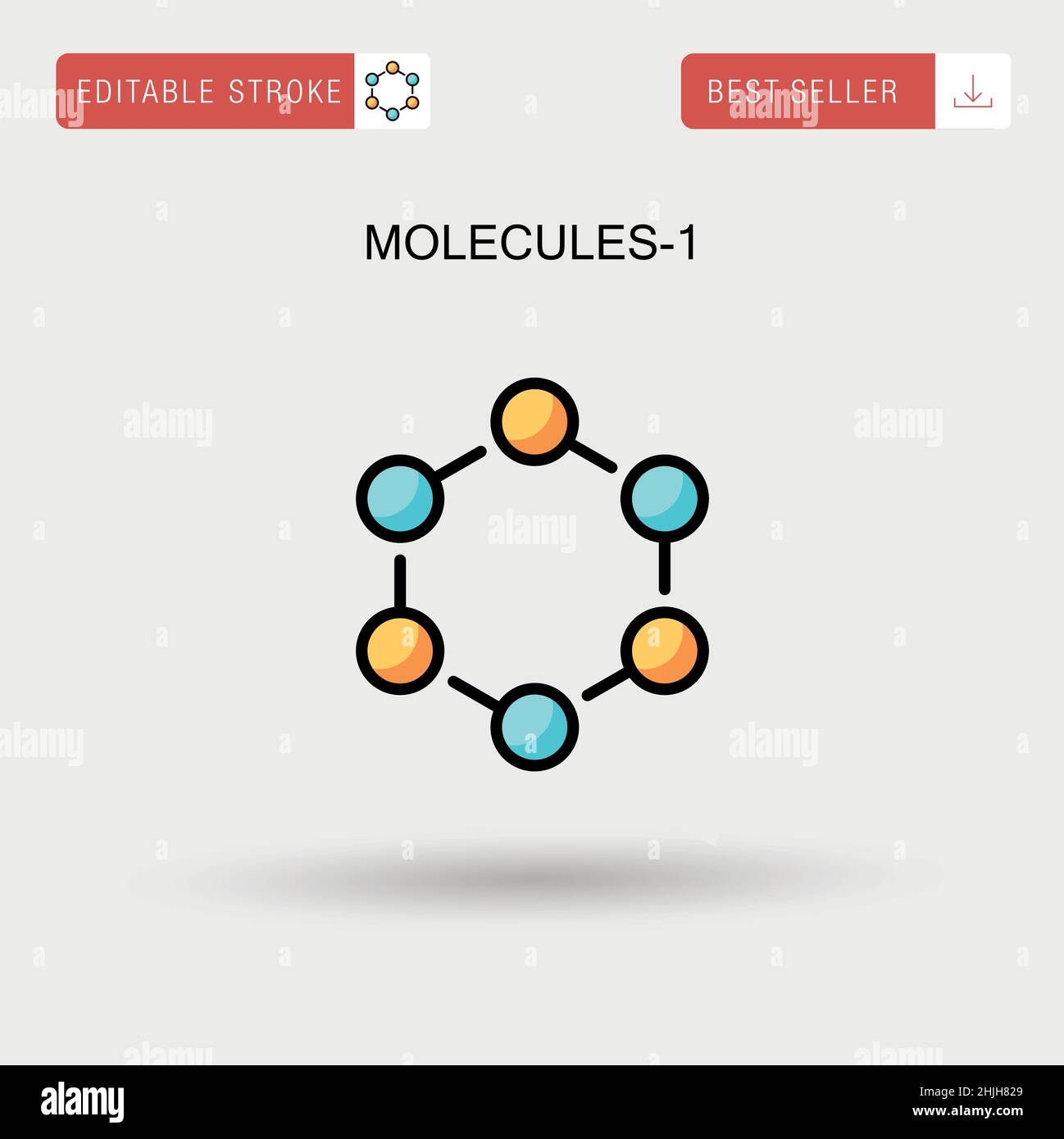 Molecules-1 Simple vector icon Stock Vector Image & Art - Alamy