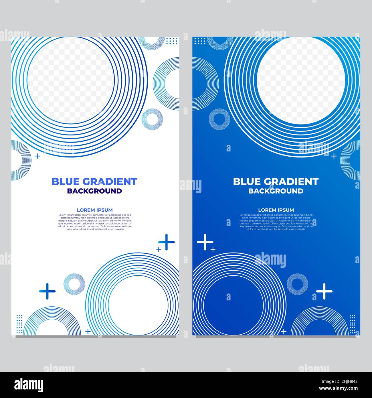 abstract blue gradient social media stories template collection design ...