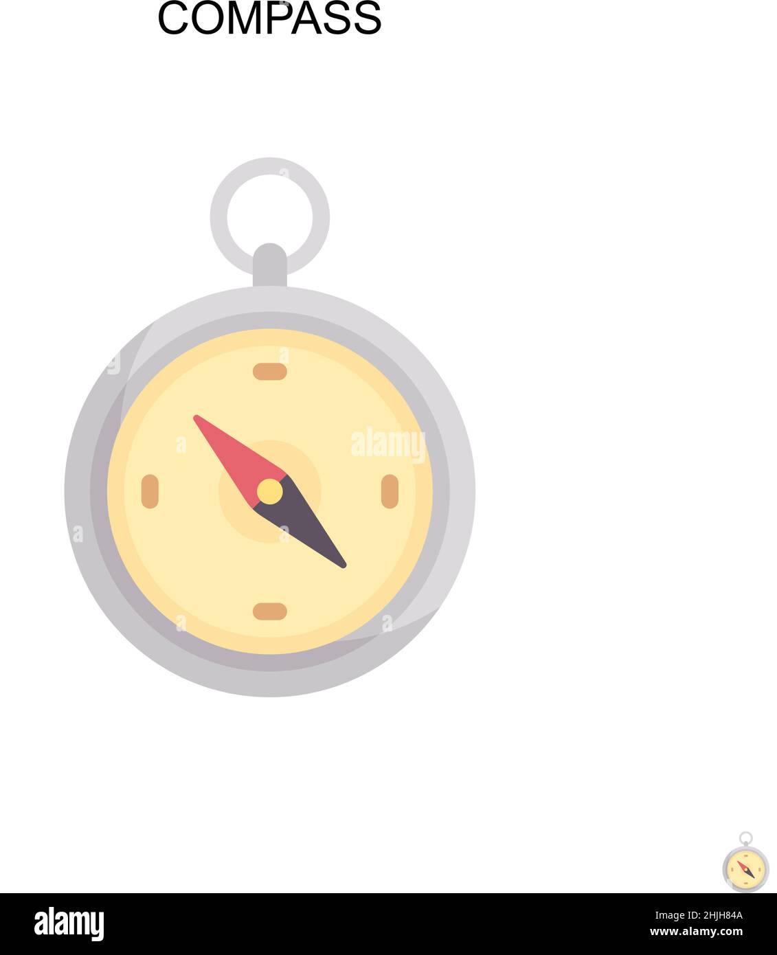 Compass Simple vector icon. Illustration symbol design template for web mobile UI element Stock ...