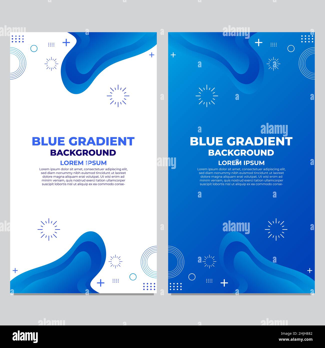 abstract blue gradient social media stories template collection design ...