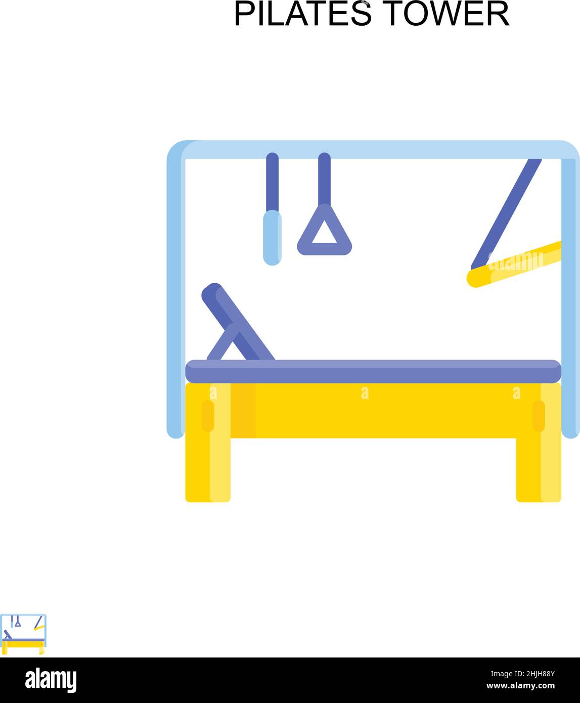 Pilates reformer machine Stock Vector Images - Alamy