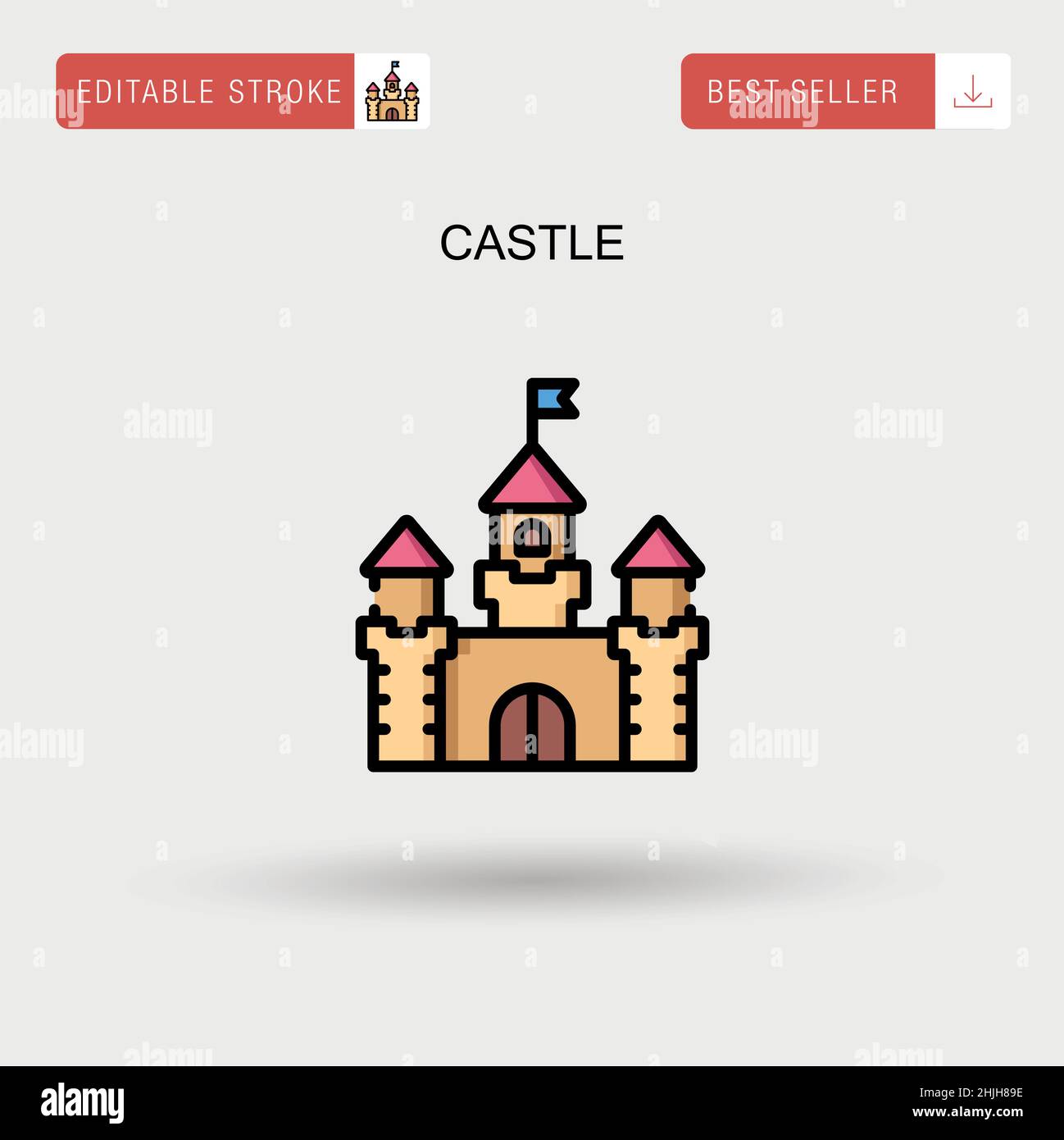 Fantasy castle europe Stock Vector Images - Alamy
