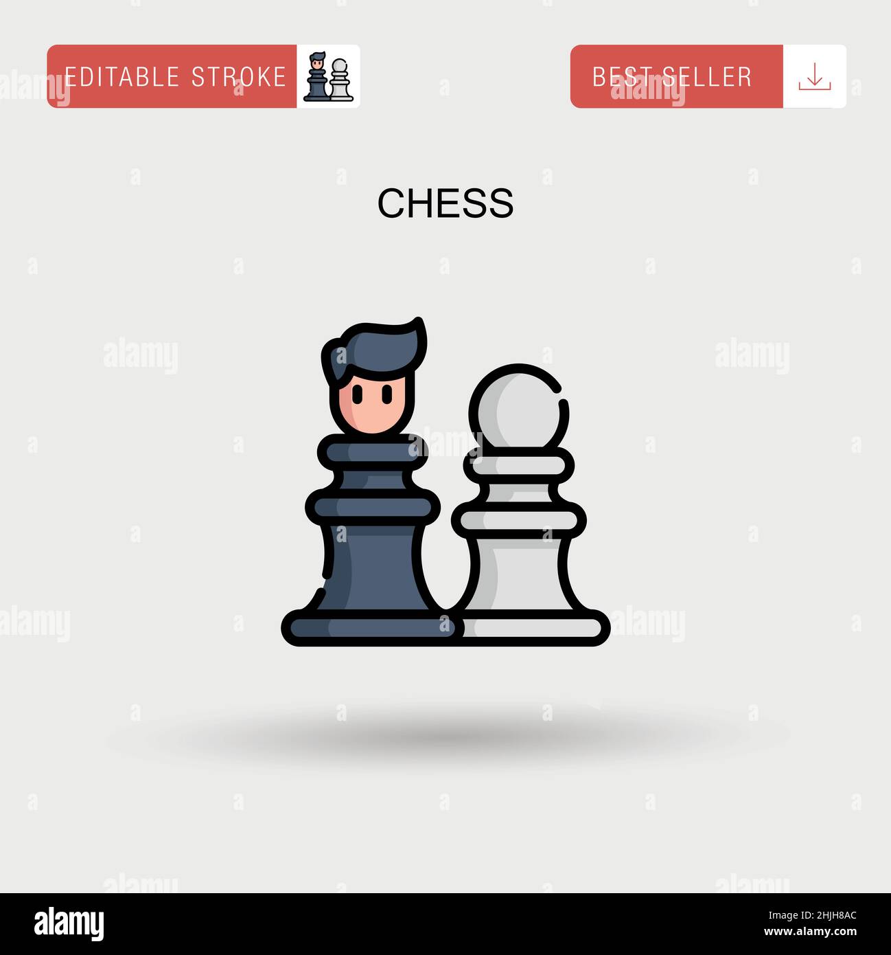 Chess Simple vector icon Stock Vector Image & Art - Alamy