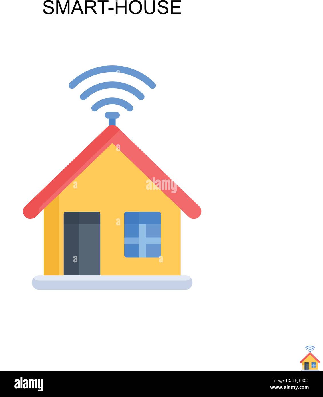 Smart-house Simple vector icon. Illustration symbol design template for ...