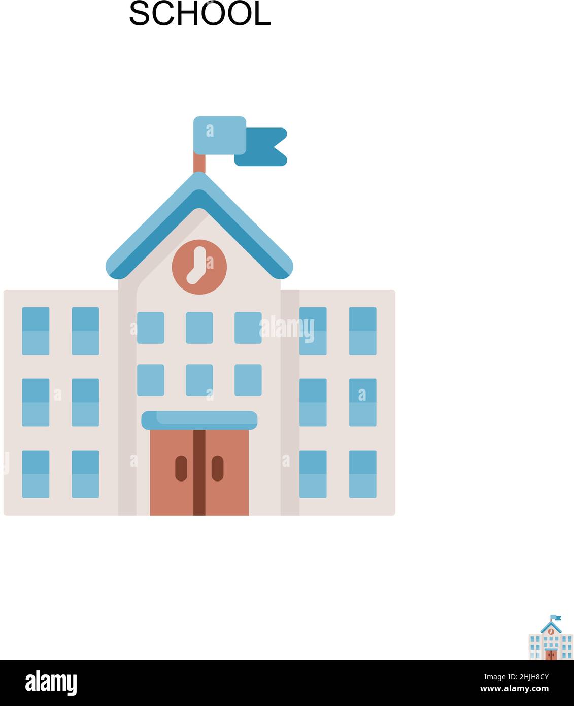 School Simple vector icon. Illustration symbol design template for web ...