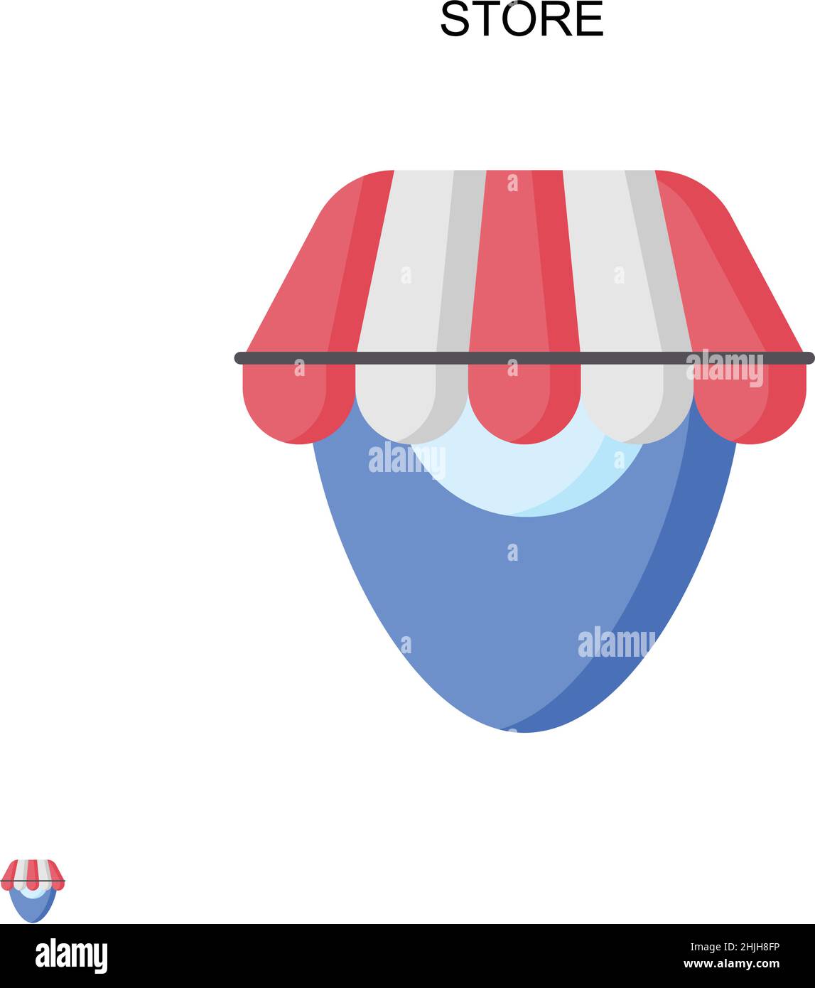 Store Simple vector icon. Illustration symbol design template for web ...