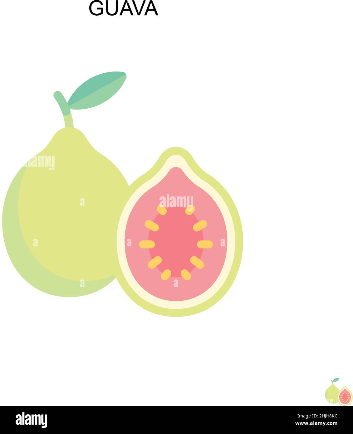 Guava Simple vector icon. Illustration symbol design template for web ...