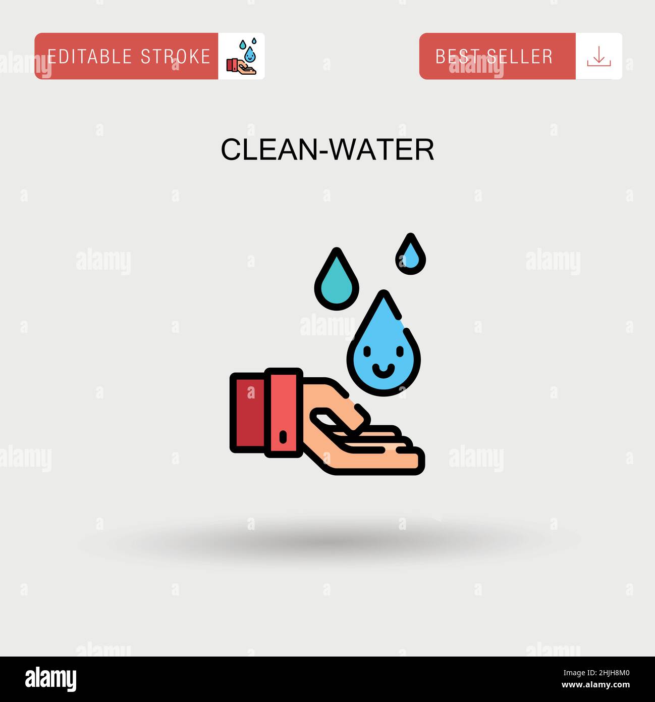 Clean-water Simple vector icon Stock Vector Image & Art - Alamy